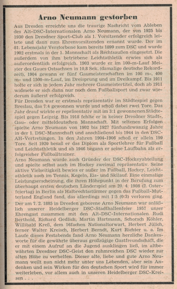 Arno Neumann – DSC-Archiv.de